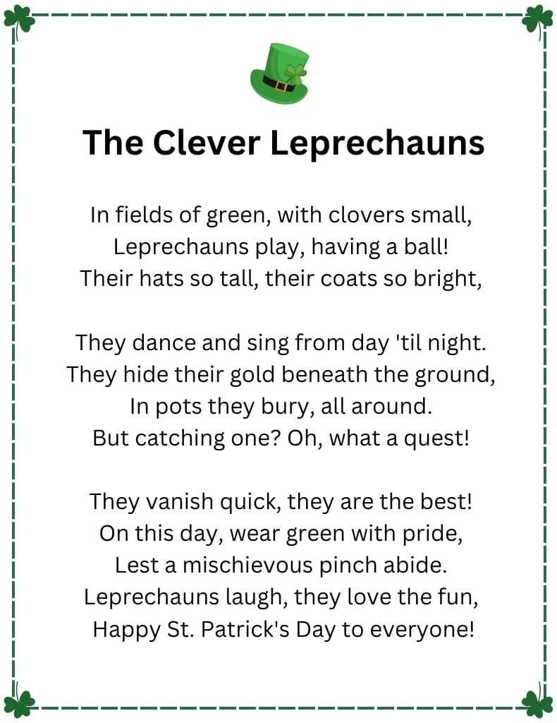 Fun St. Patrick's Day Poems for Kids