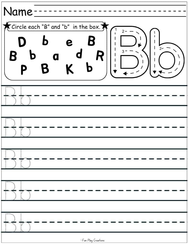 Free Letter B Worksheets