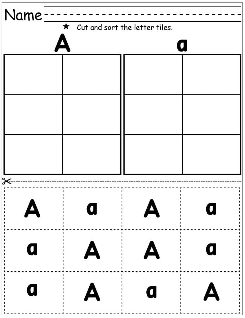 Free Letter A Worksheets