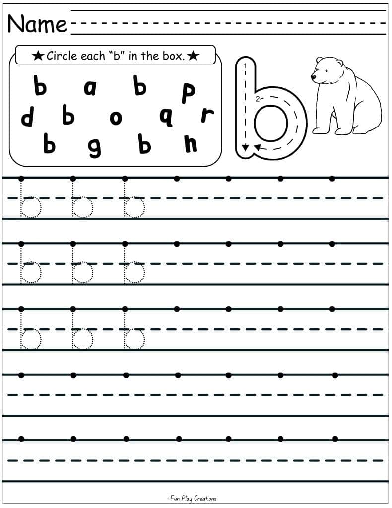 Free Letter B Worksheets