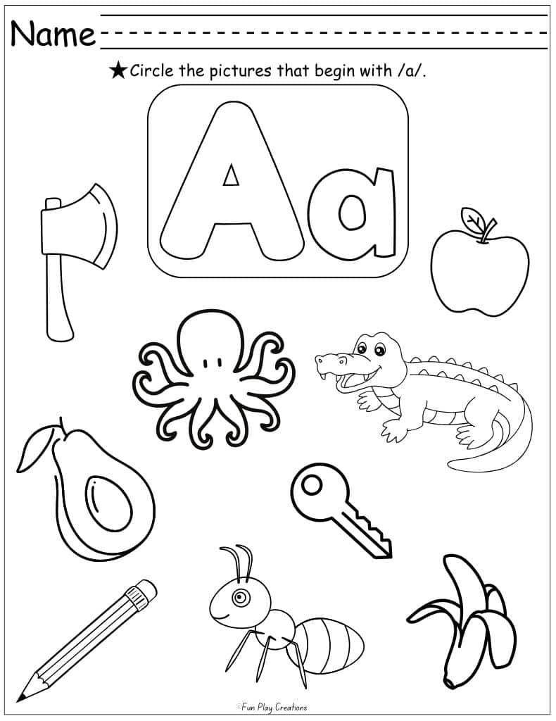 Free Letter A Worksheets