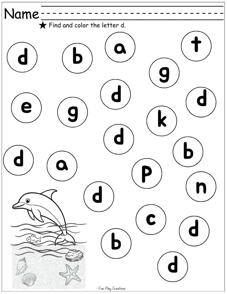 Free Letter D Worksheets