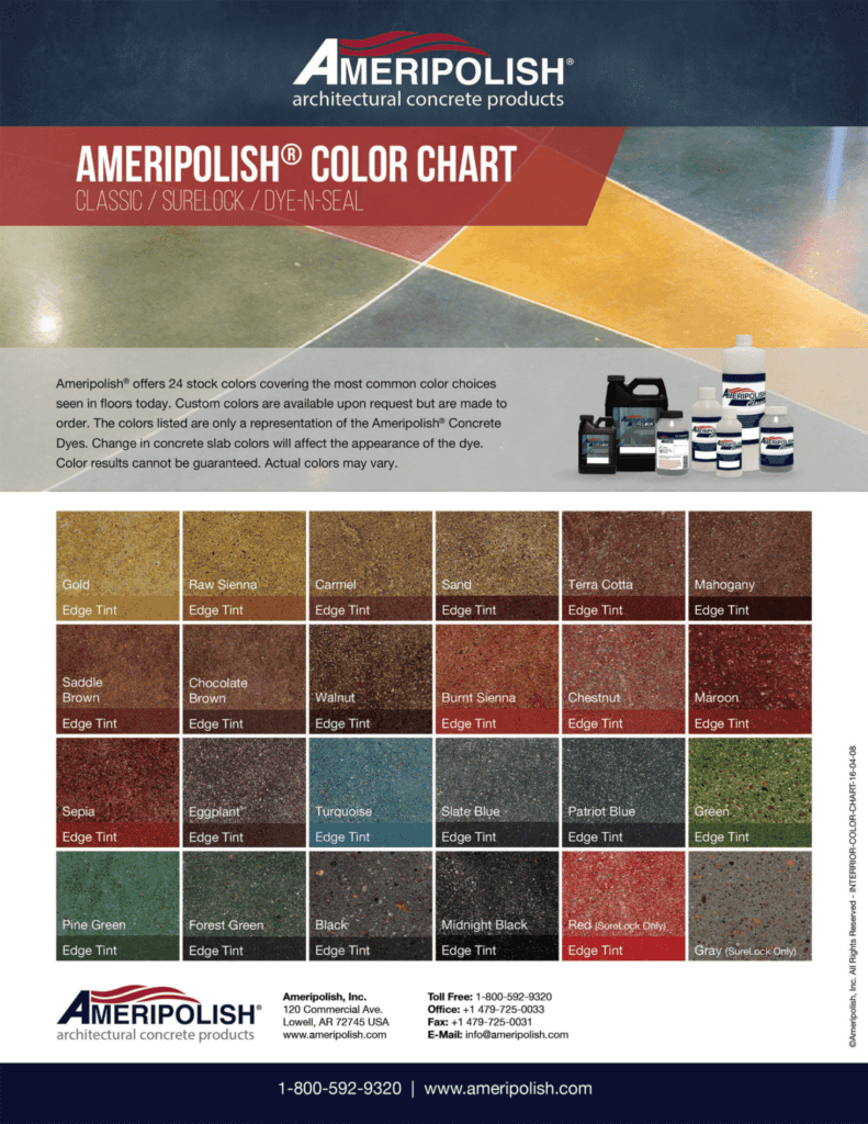 Color Charts - Concrete Floor Shop
