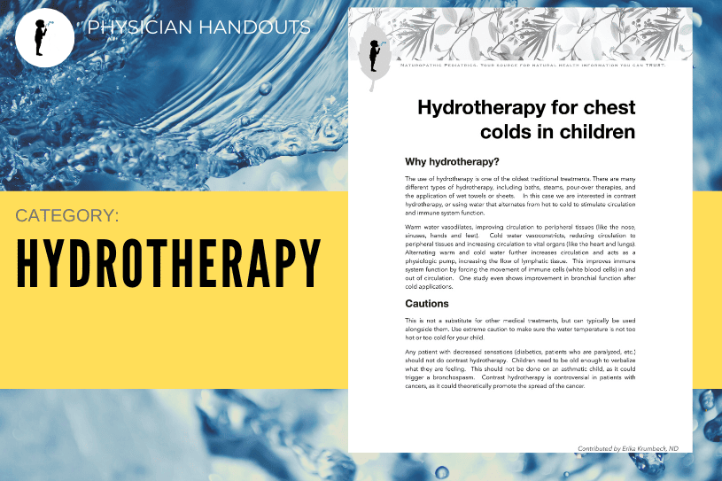 Hydrotherapy for chest colds in children – Naturopathic Pediatrics