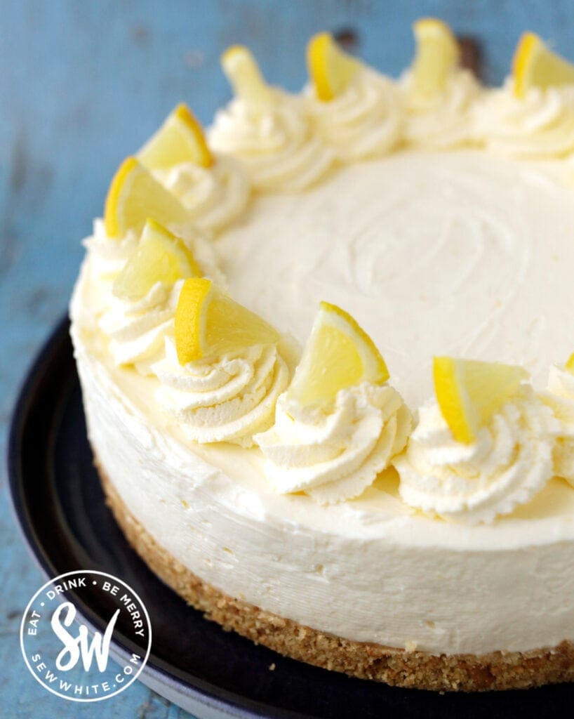 Easy Lemon Cheesecake - No Bake Recipe - Sew White