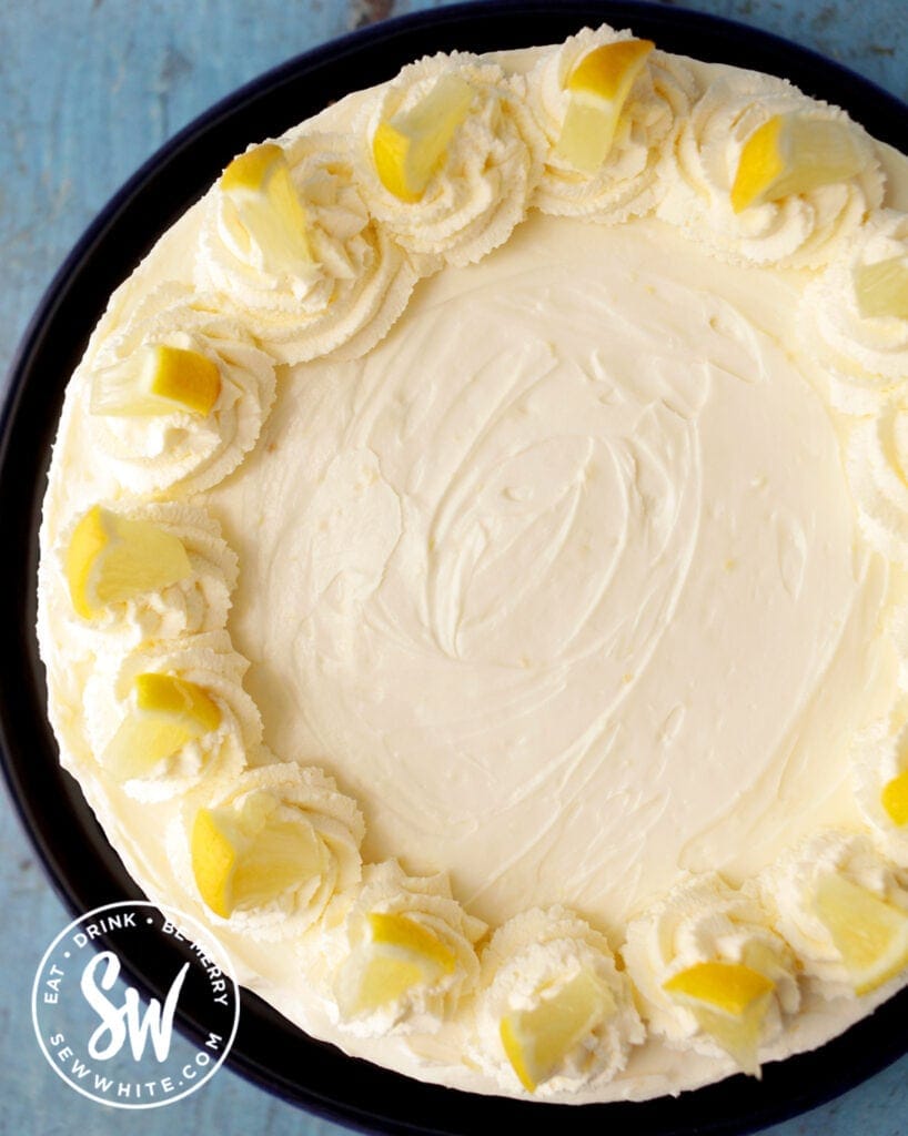 Easy Lemon Cheesecake - No Bake Recipe - Sew White
