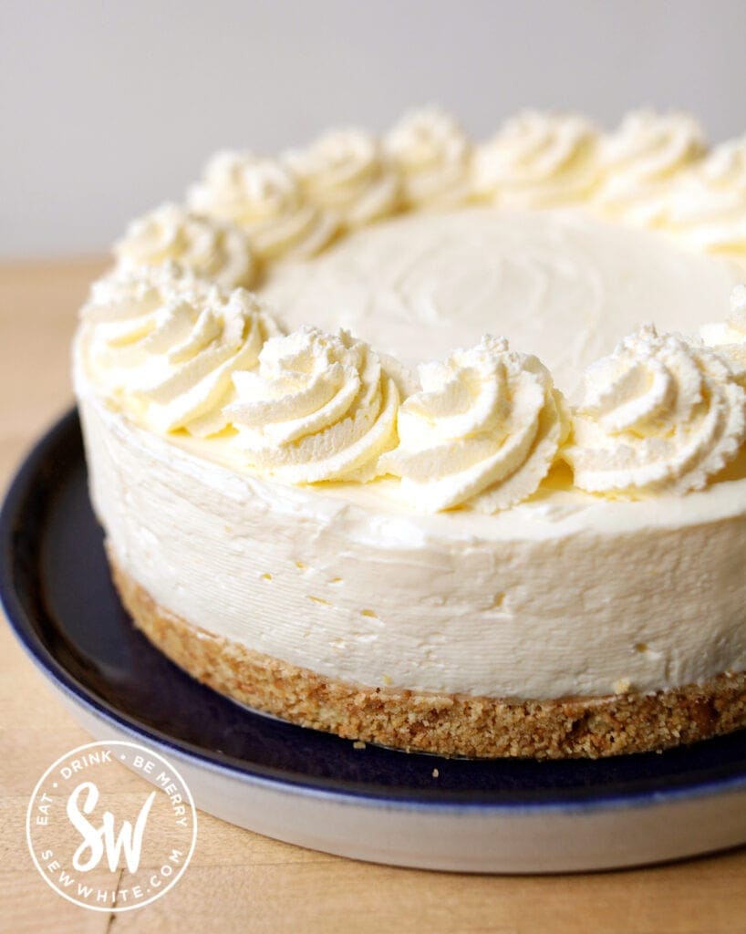 Easy Lemon Cheesecake - No Bake Recipe - Sew White