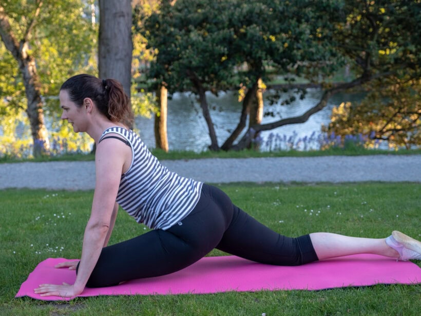 back of the hip stretch