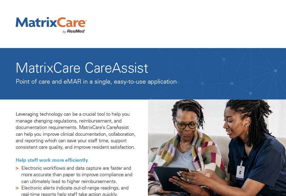 MatrixCare CareAssist | EHR software solutions | MatrixCare