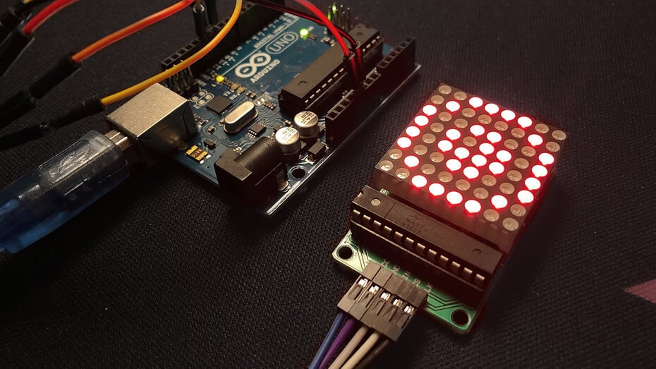 Arduino LED-Matrix Display mit Max7219 IC - Schaltplan, Code, Erklärung