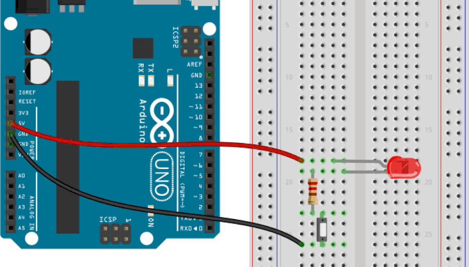 Lektion 4 – Unser erster eigener Stromkreis – Arduino Tutorial