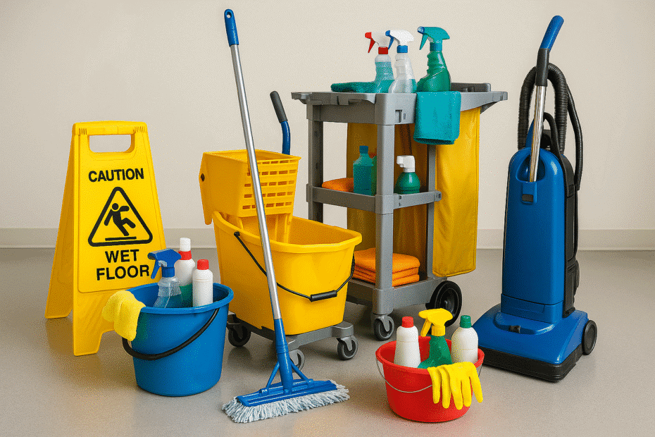 35 Essential Cleaning Supplies & Equipment for Professional Cleaning ...