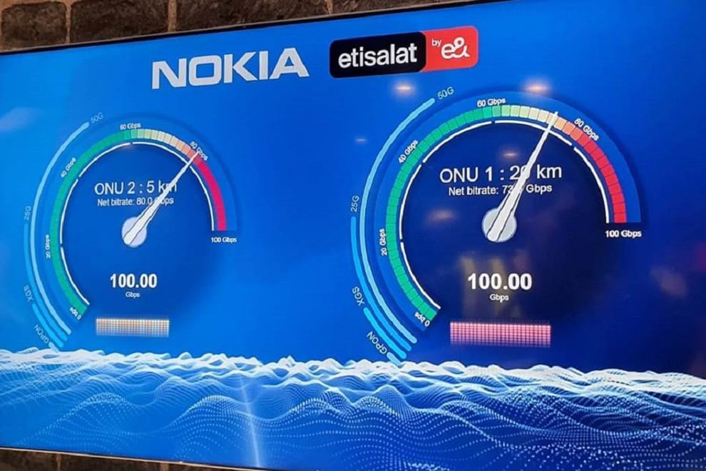 Nokia and etisalat by e& show first 100 Gbps fiber broadband in Middle East and Africa ...