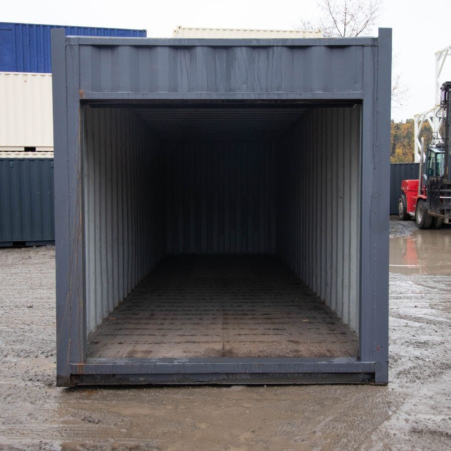 25′ Cut-Down Shipping Container w/Roll-Up Door - CUSTOM CUBES