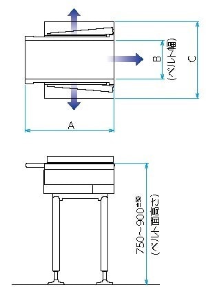 金属検出機や重量チェッカーの不良振分装置