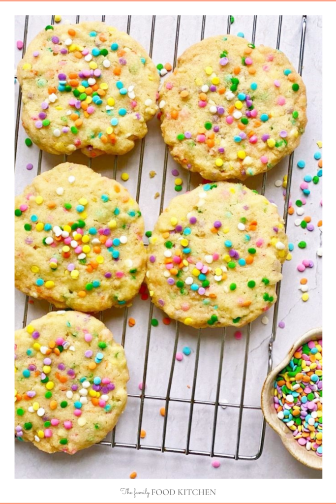 Sprinkle Sugar Cookies - No Chill Method - The Family Food Kitchen