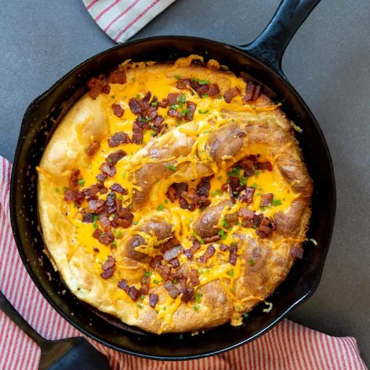 Bacon and Cheese Dutch Baby Recipe | Good. Food. Stories.