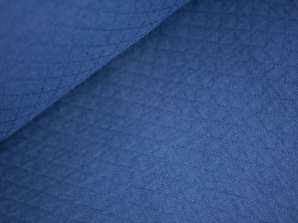 Stepp Jacquard Baumwolle – Jeansblau | Meine Stoffpakete