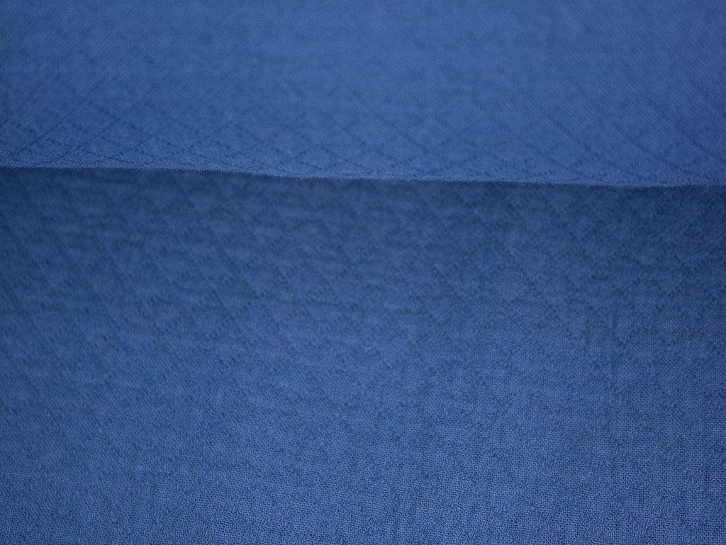 Stepp Jacquard Baumwolle – Jeansblau | Meine Stoffpakete