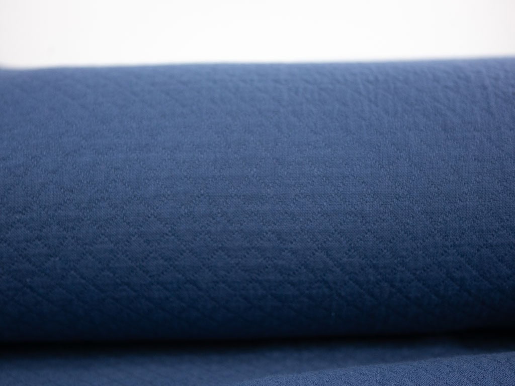 Stepp Jacquard Baumwolle – Jeansblau | Meine Stoffpakete