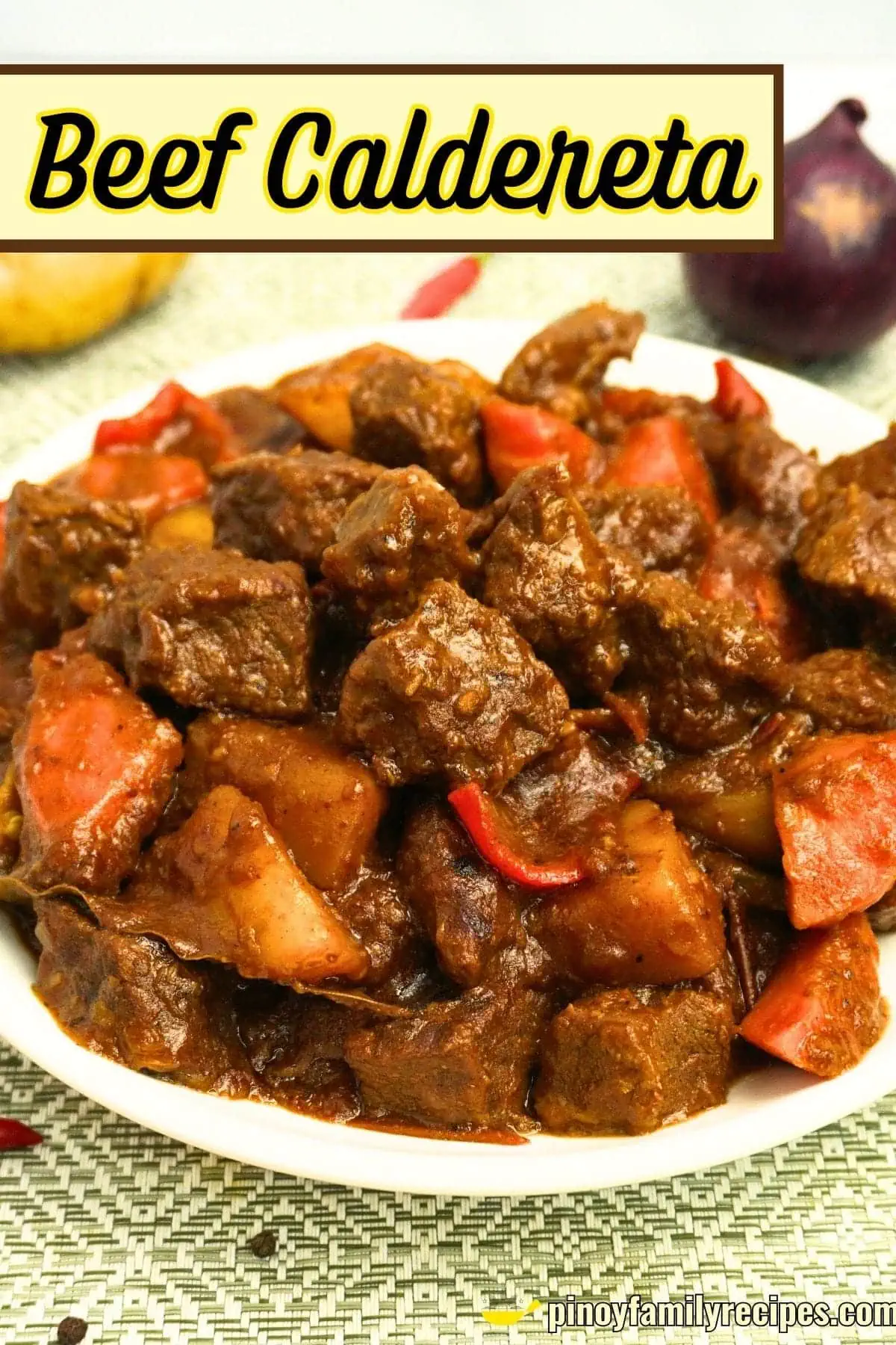 Beef Caldereta Recipe - Pinoy Family Recipes