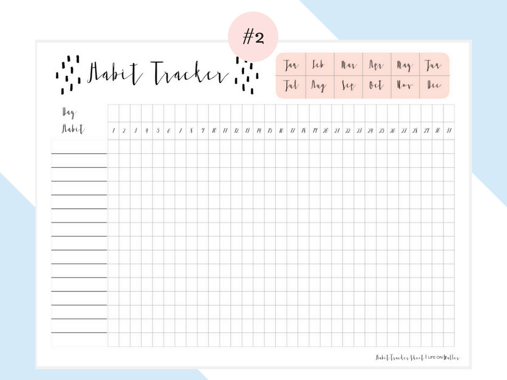 Daily Habit Tracker Free Printables Daily Habit Tracker Free Printables