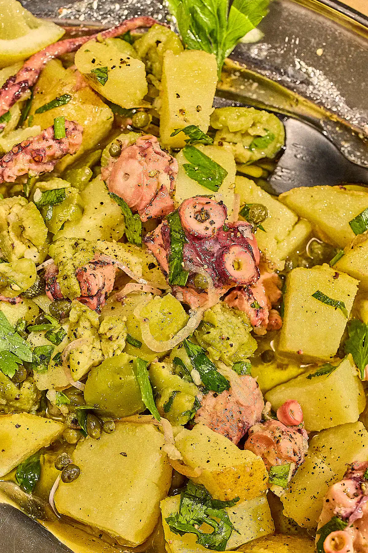 Octopus Salad with Potatoes and Olives