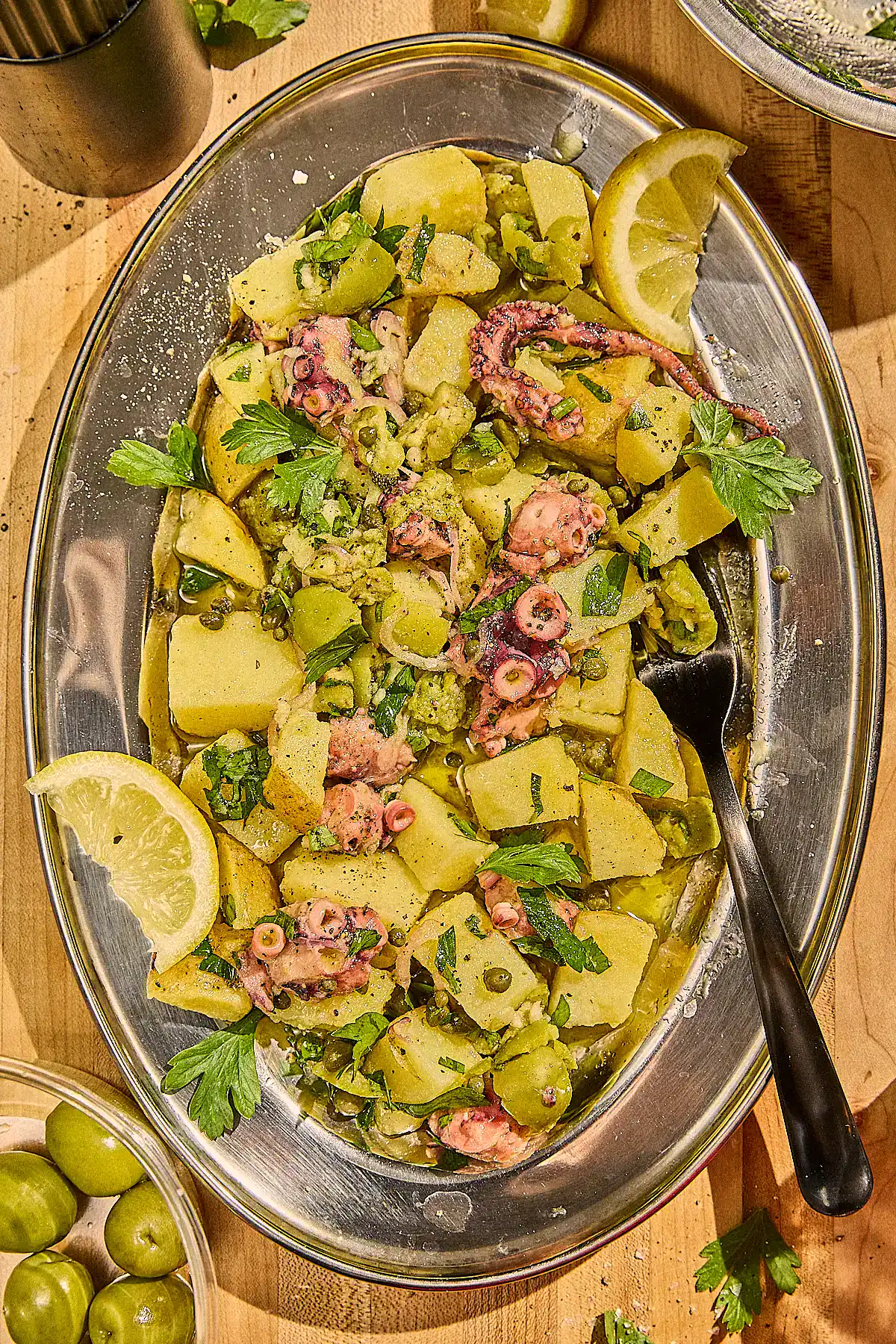 Octopus Salad with Potatoes and Olives