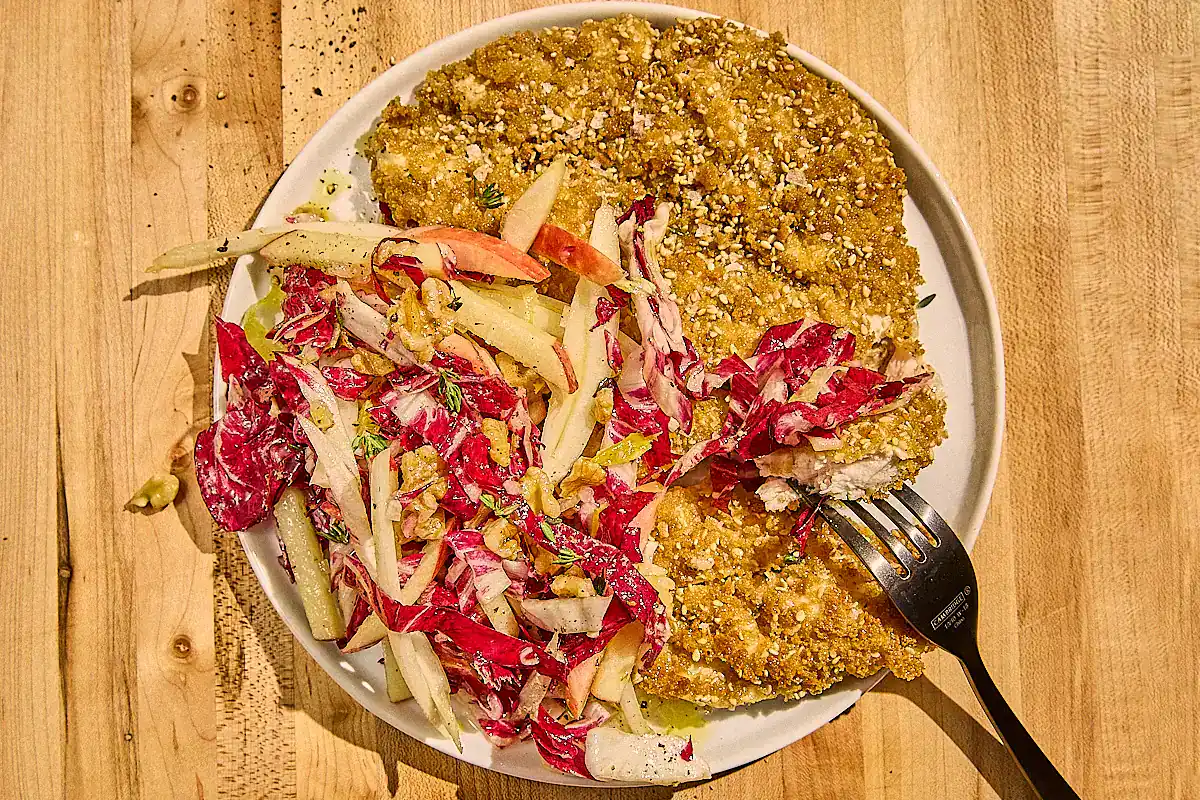 Sesame Crusted Chicken Schnitzel (Crispy Panko Chicken Cutlets)