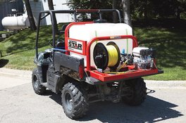 Skid sprayer delivers up to 5 gallons of chemicals per minute