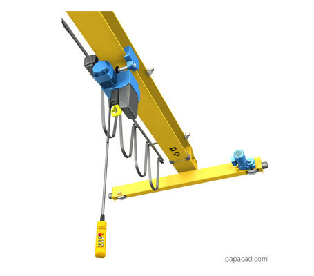 Overhead crane design - Bridge crane 2D drawings | papacad.com