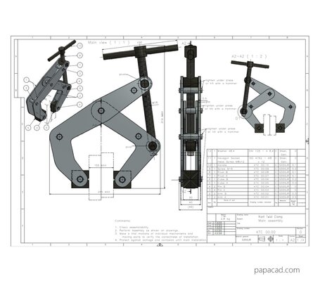 DIY Kant Twist Clamp drawings - PDF kant twist clamp plans | papacad