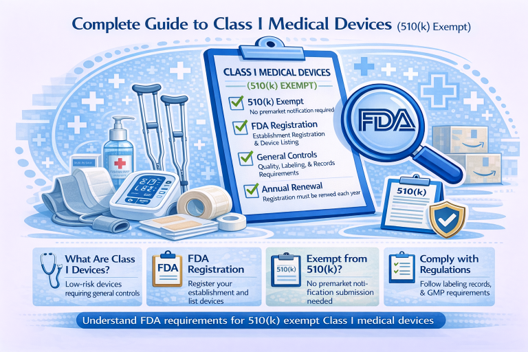 FDA 510(k) Exempt FDA Rules | Class I Medical Devices Guide