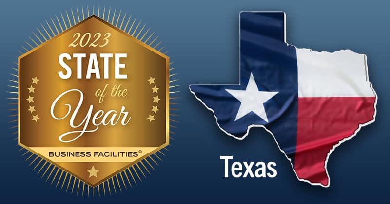 Texas Named Business Facilities’ 2023 State Of The Year
