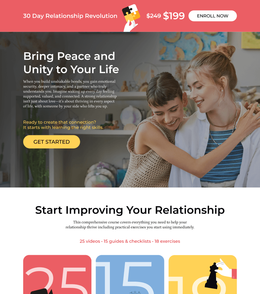 Glow Getter aesthetics clickthrough page - landing page template by ...