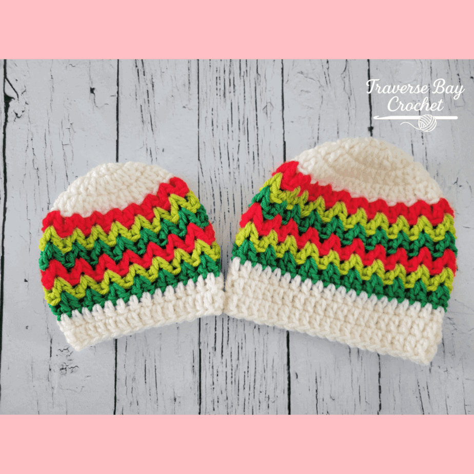 crochet chevron hat pattern