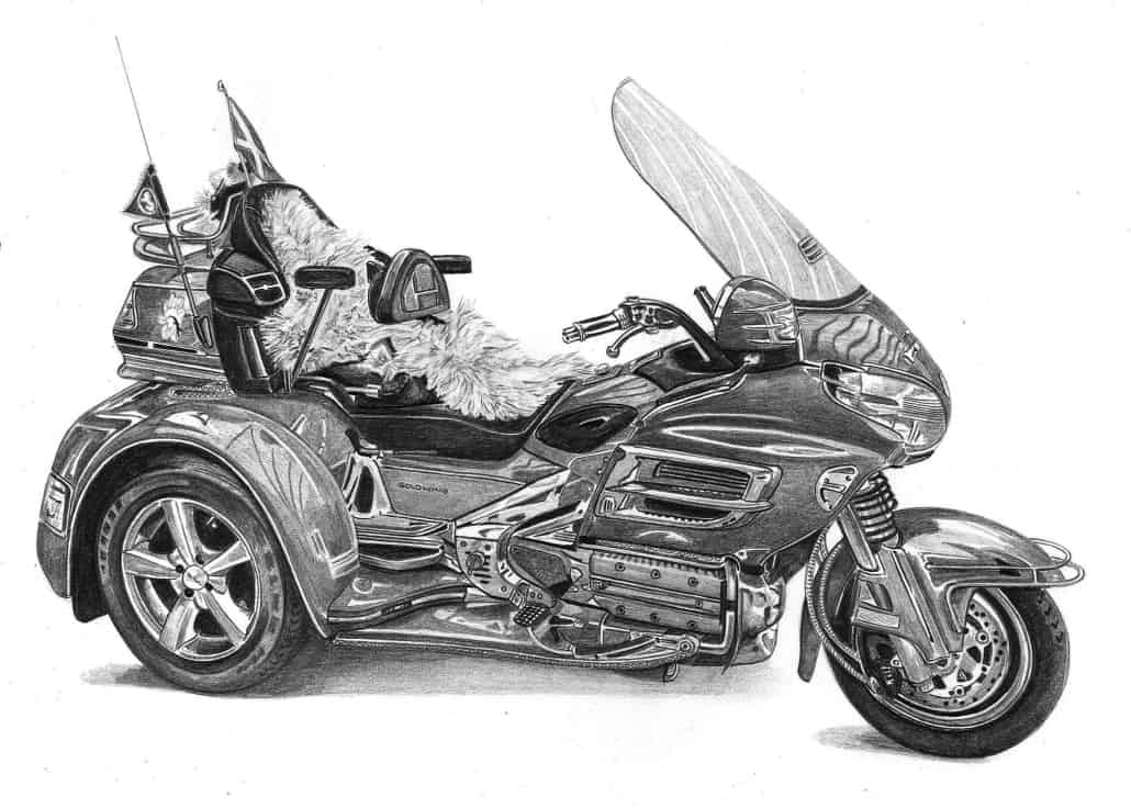 Aircraft, Trains, Motorcycles, Trucks, Buildings & Landscape Drawings