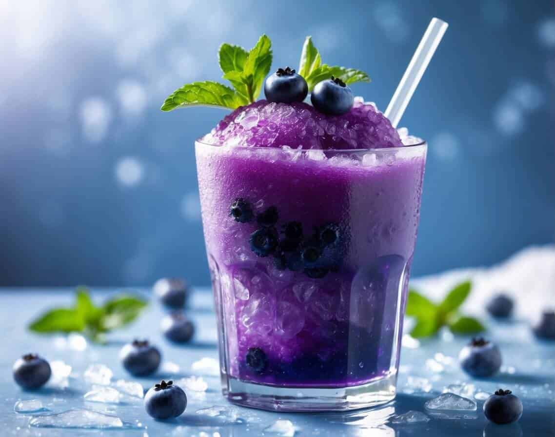 Easy Refreshing Blueberry Slushie Recipe - Rachel Bustin