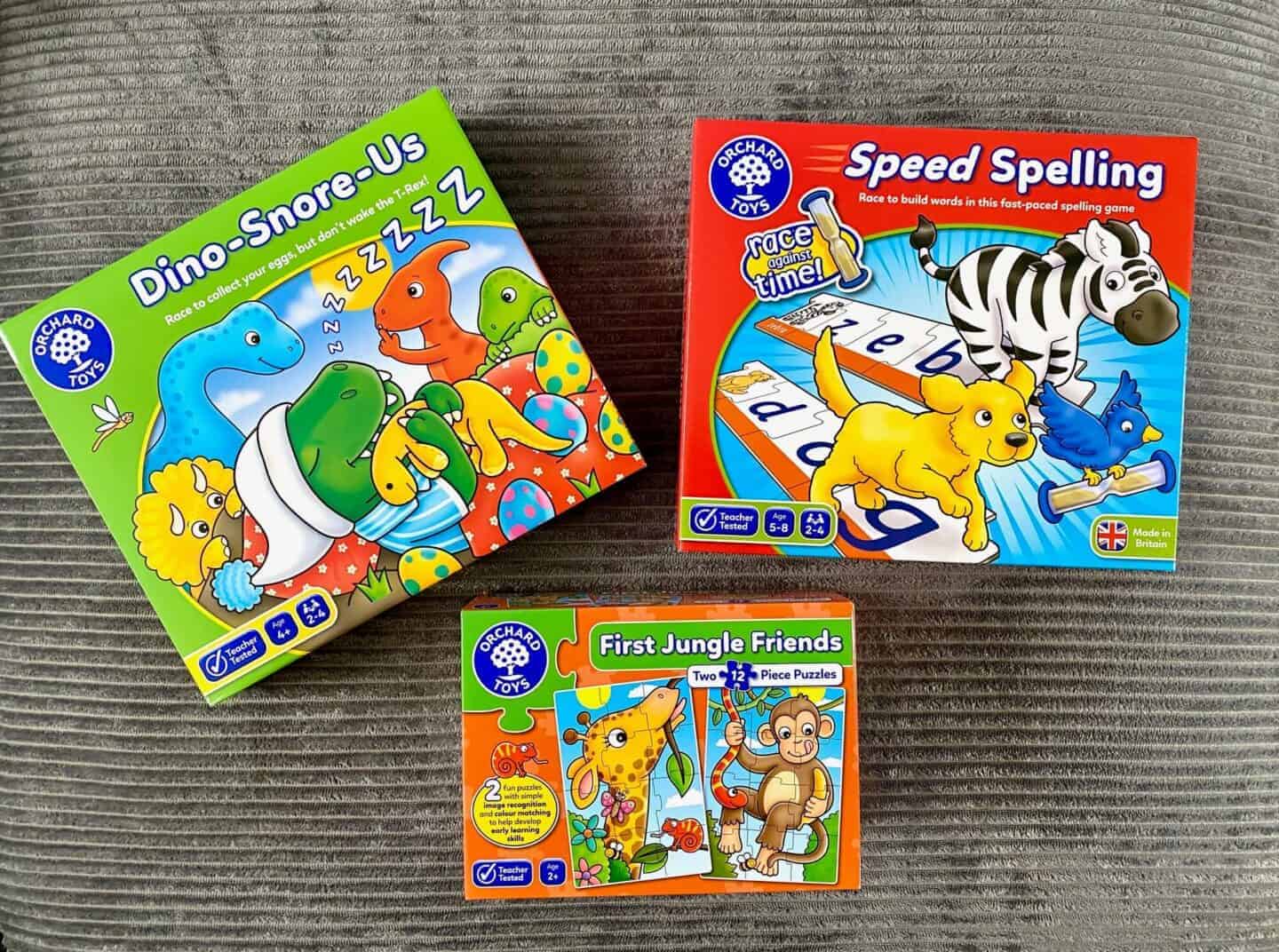 Orchard Toys Review: Dino-Snore-Us, First Jungle Friends