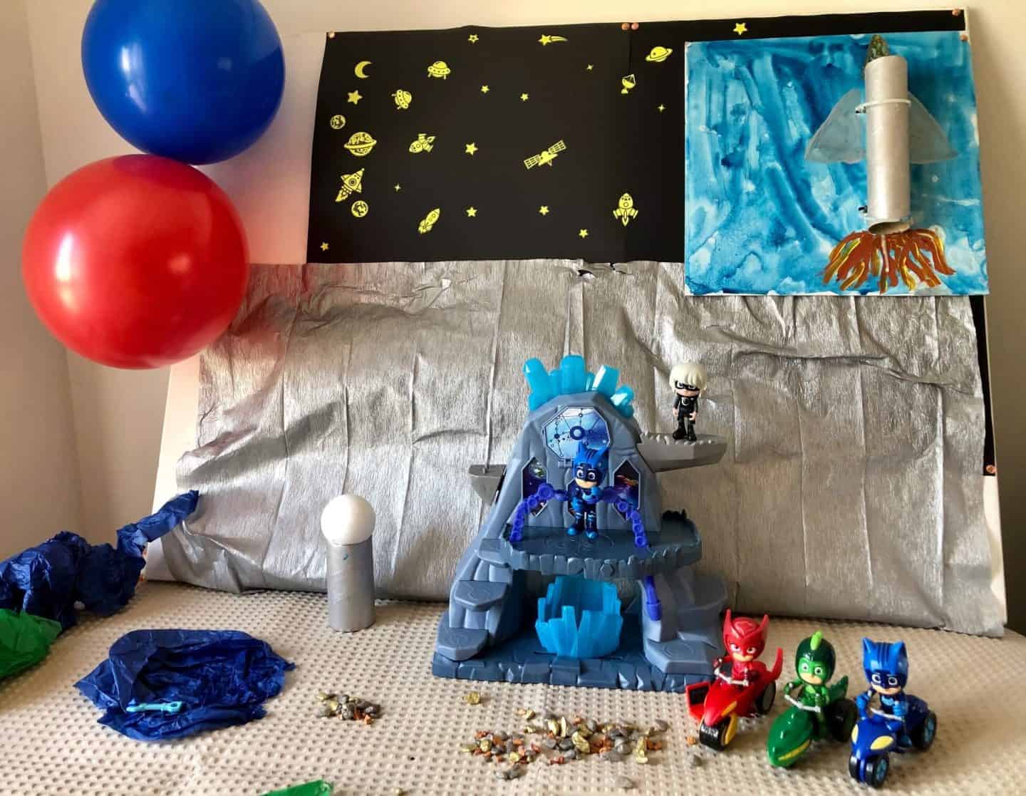 Crafting with PJ Masks: Super Moon Adventures Fortress With Moon Rovers ...