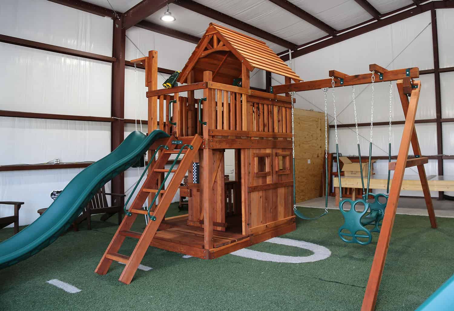 Fort Davis Swing Sets 5.5' Level - Backyard Fun Factory