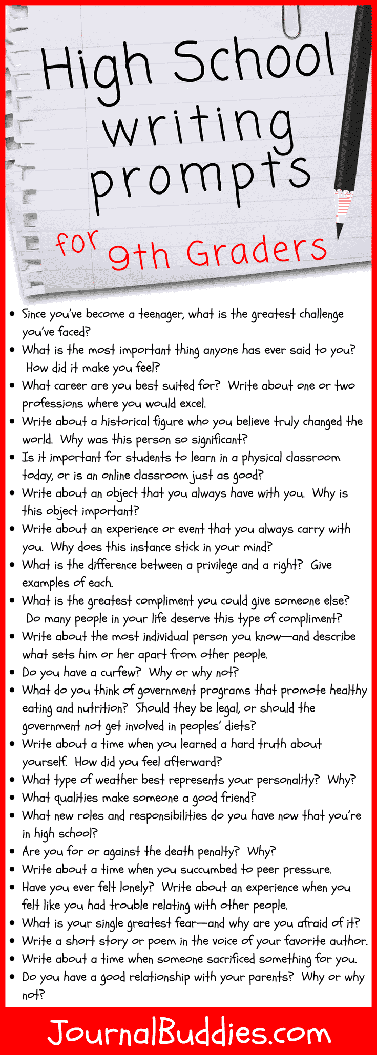 High School Journal Prompts 39 Journal Topics For High School Wish I 