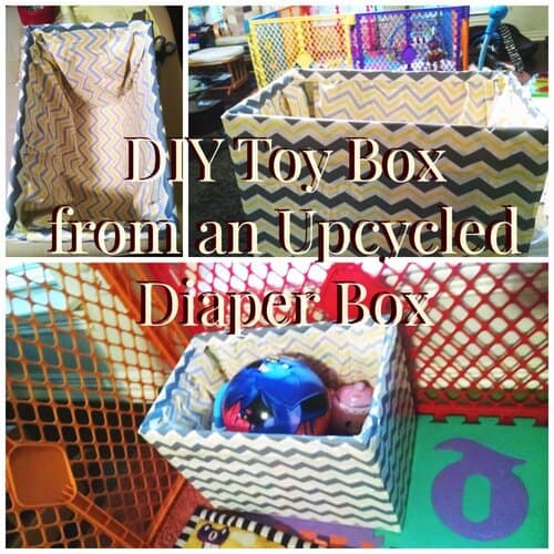 DIY Toy Box, Upcycle a Diaper Box