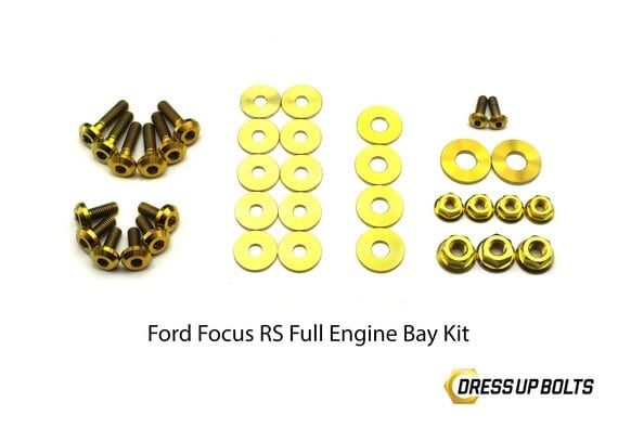 Ford Focus RS (2016-2018) Titanium Dress Up Bolt Engine Bay Kit ...