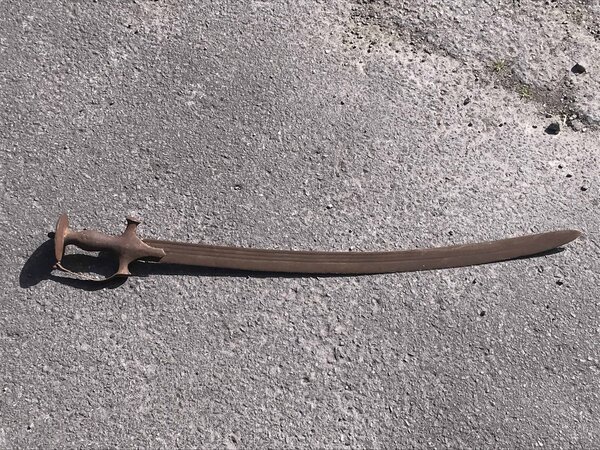 Antique Antique Middle Eastern Curved Sword | Antiques Arena