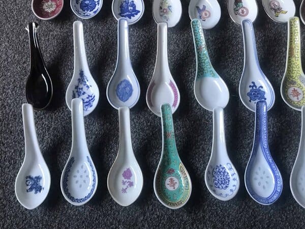 Antique Large Collection of 53 Chinese Porcelain Spoons – Hand-Painted ...