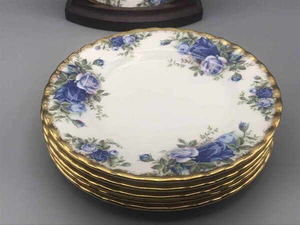 Antique Royal Albert Moonlight Rose China Tea Set – Large 40-Piece ...