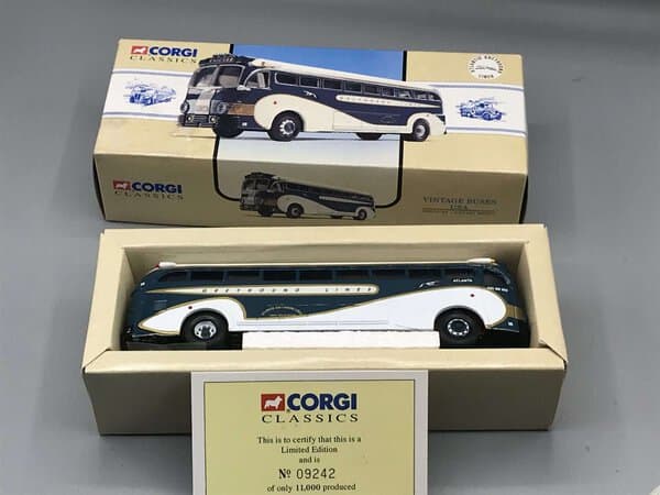 Antique Corgi Classics Greyhound Lines Vintage Bus – 8” Diecast Model ...