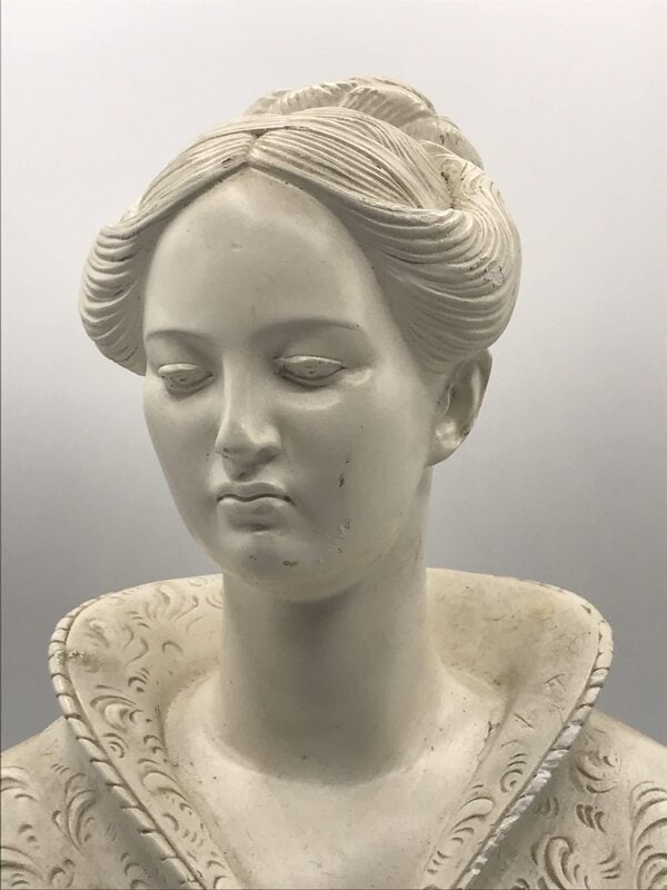 Antique Antique Large Beautiful Plaster Bust of a Lady | Antiques Arena