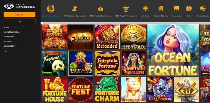 Casino Superlines 25 Free Spins Exclusive No Deposit Bonus